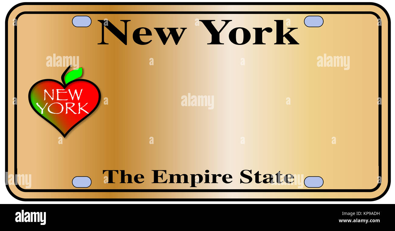 New York Empire State Plate Stock Photo - Alamy