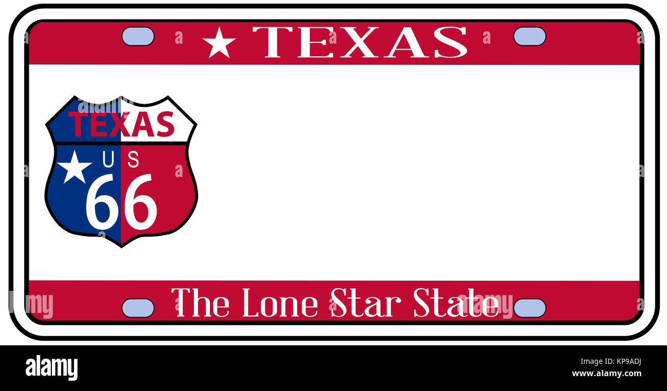 Texas State License Plate Stock Photo - Alamy
