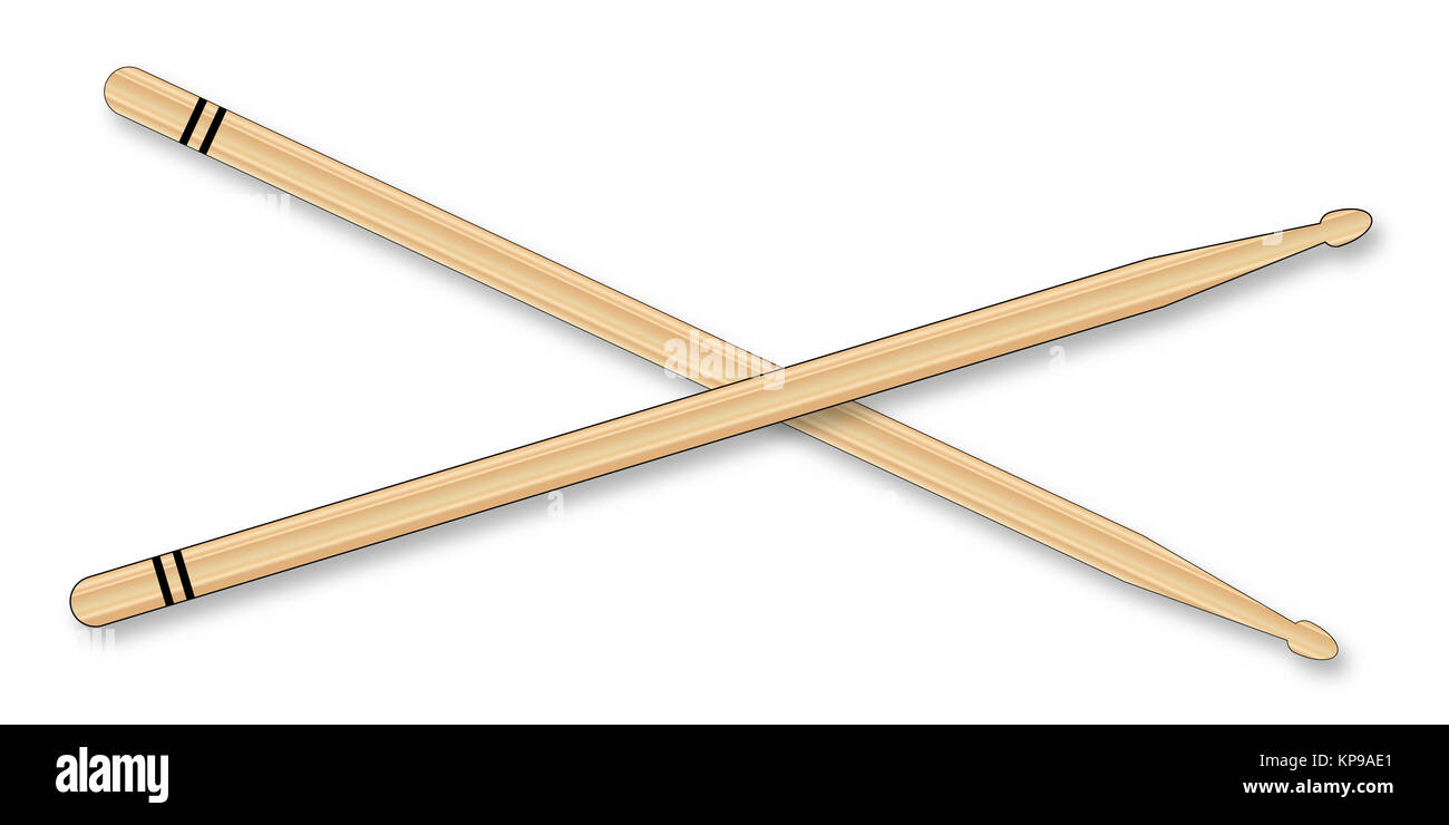 Drumsticks illustration Cut Out Stock Images & Pictures - Alamy