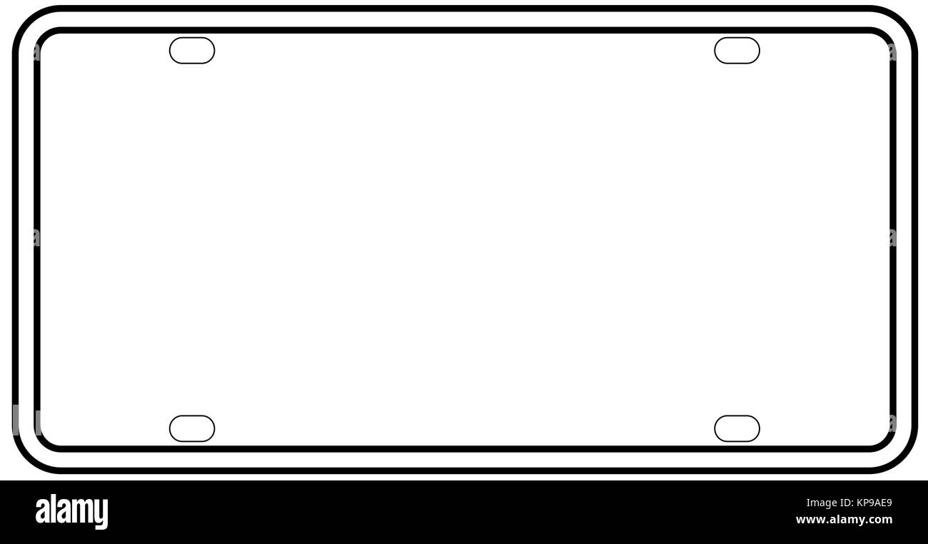 Blank License Plate Border Stock Photo - Alamy