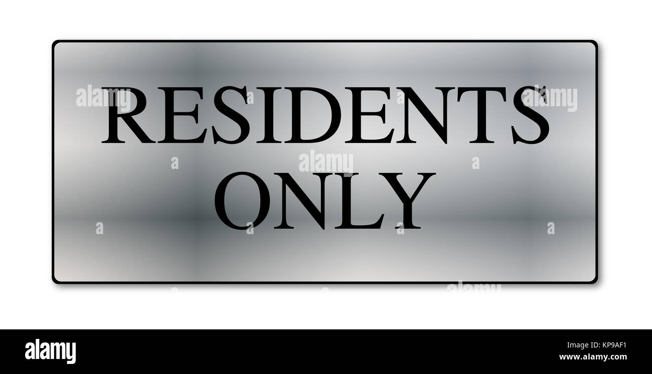 Residents Only Metal Sign Stock Photo - Alamy