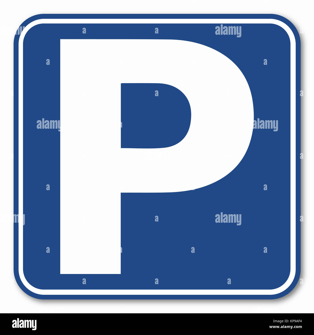 Blue Parking Sign Stock Photo - Alamy