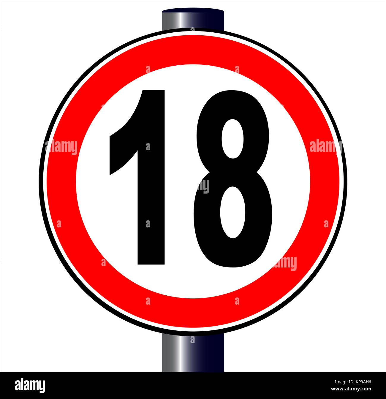 Vector 18 sign hi-res stock photography and images - Alamy