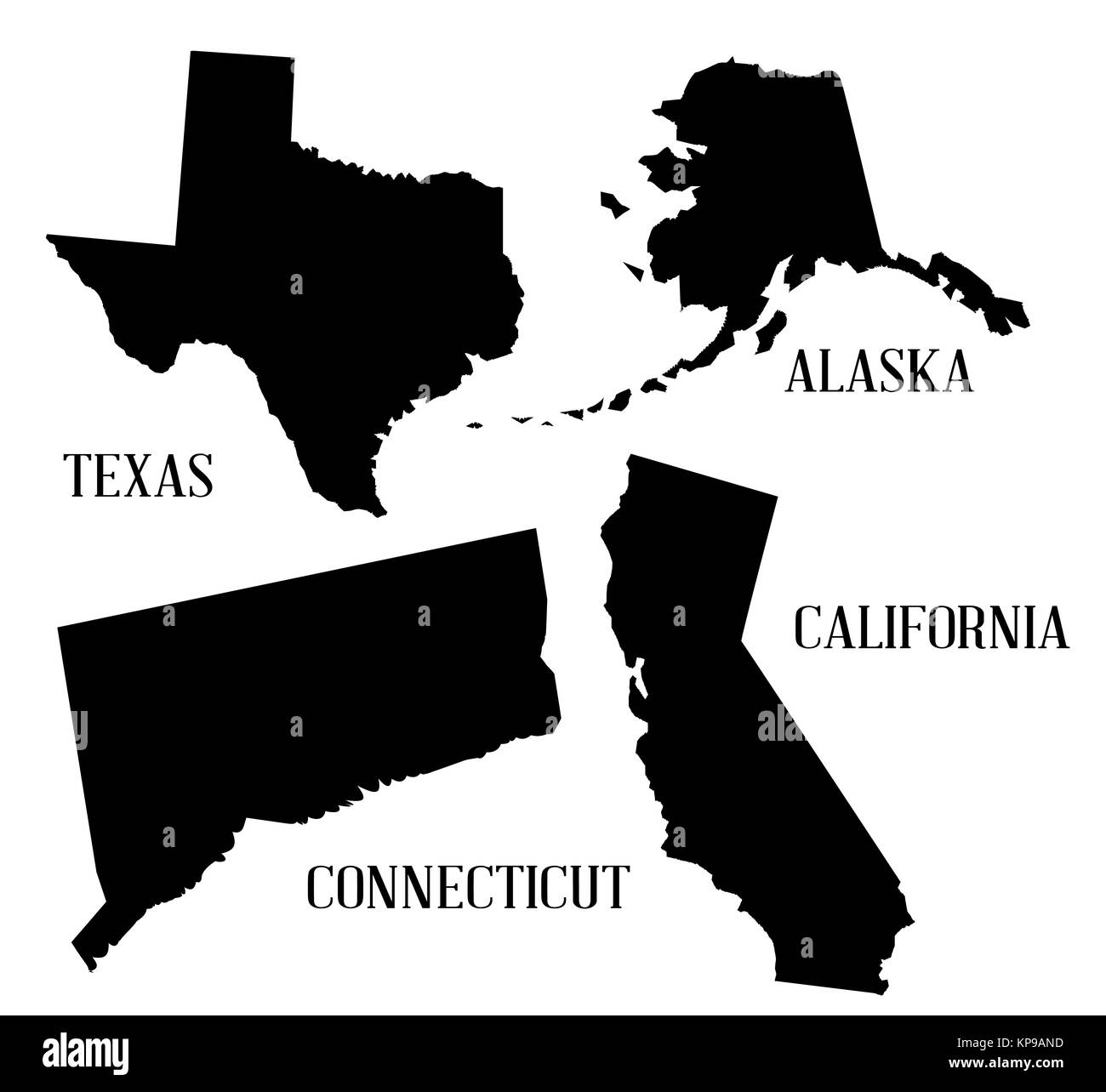 State Silhouette Collection Stock Photo - Alamy