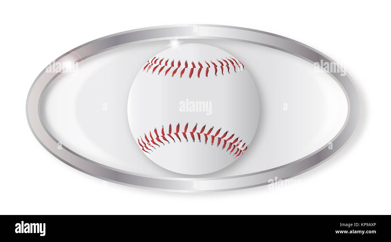 Baseball Oval Button Stock Photo - Alamy