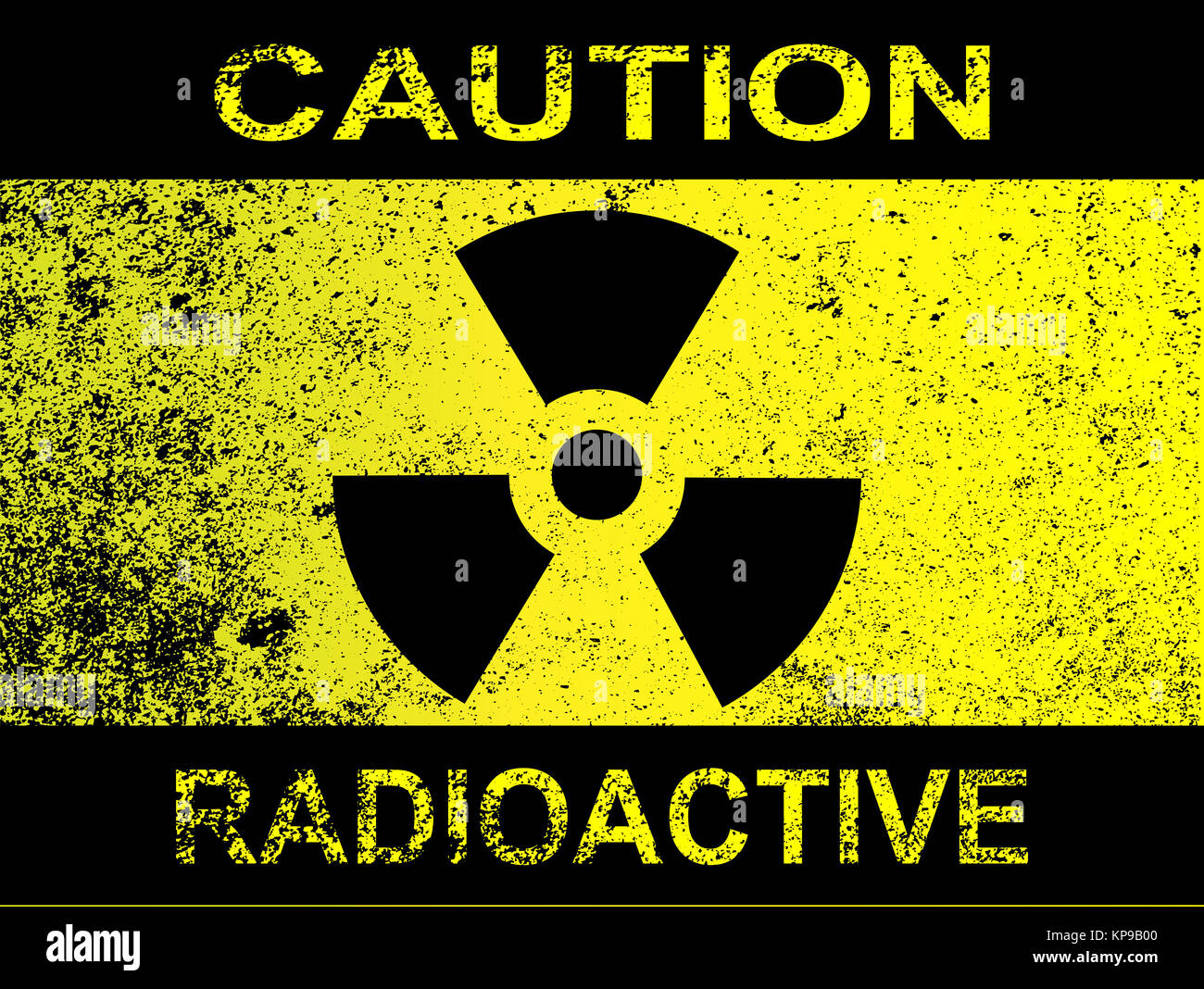 Caution Radioactive Sign Stock Photo - Alamy