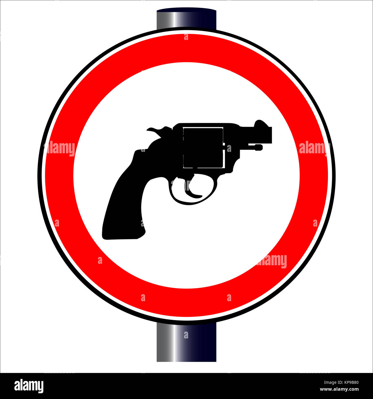 Gun Road Sign Stock Photo - Alamy