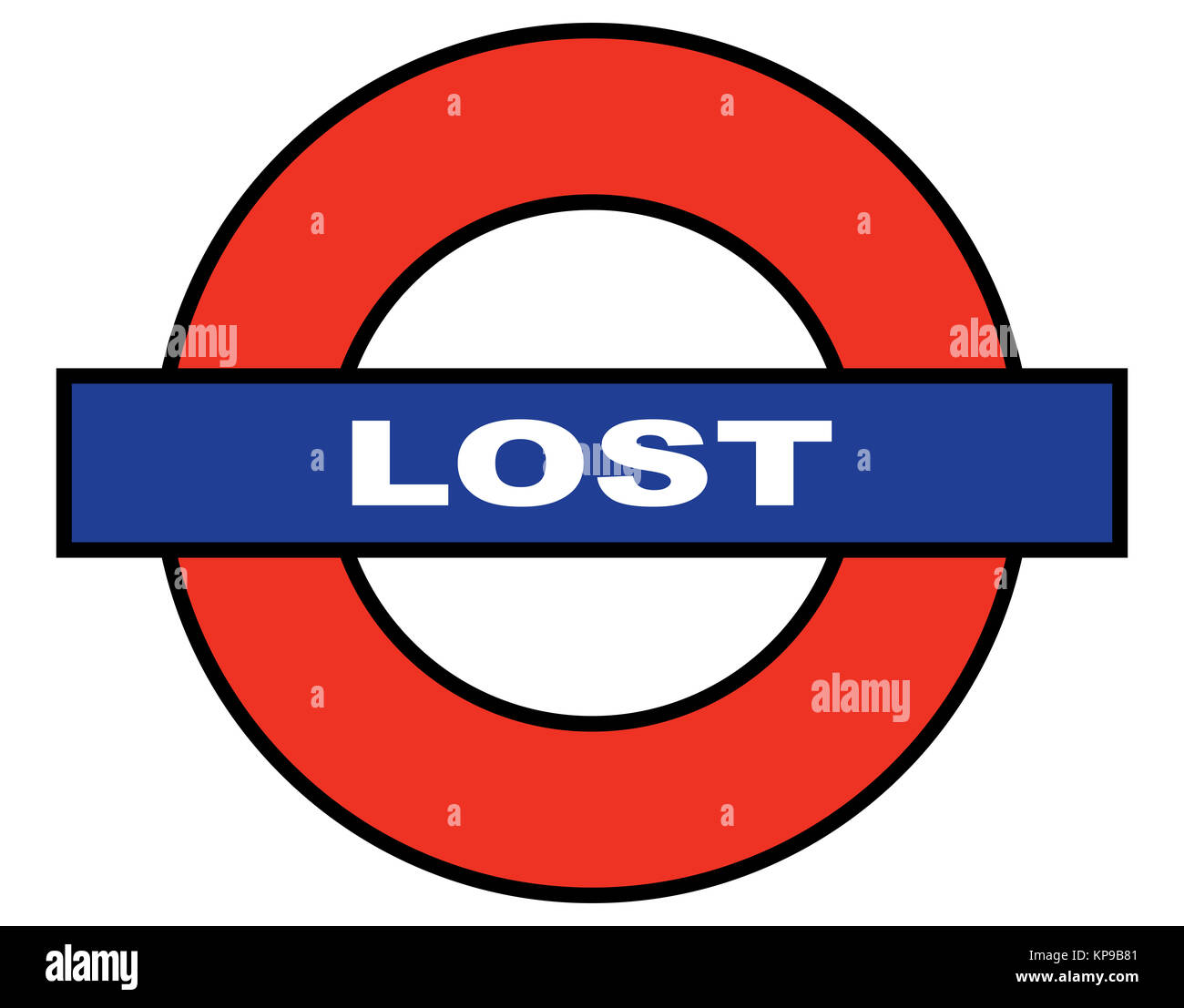 London Underground Spoof Lost Sign Stock Photo - Alamy