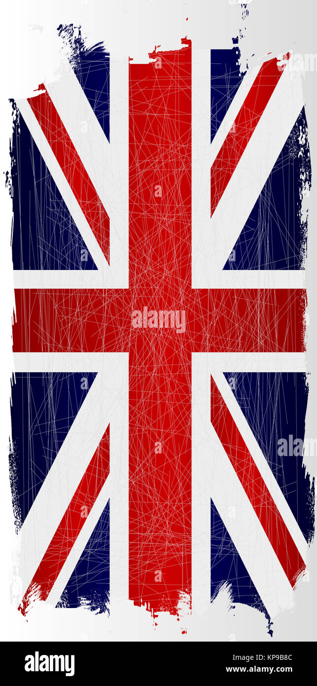 Hanging Grunge Union Jack Stock Photo - Alamy