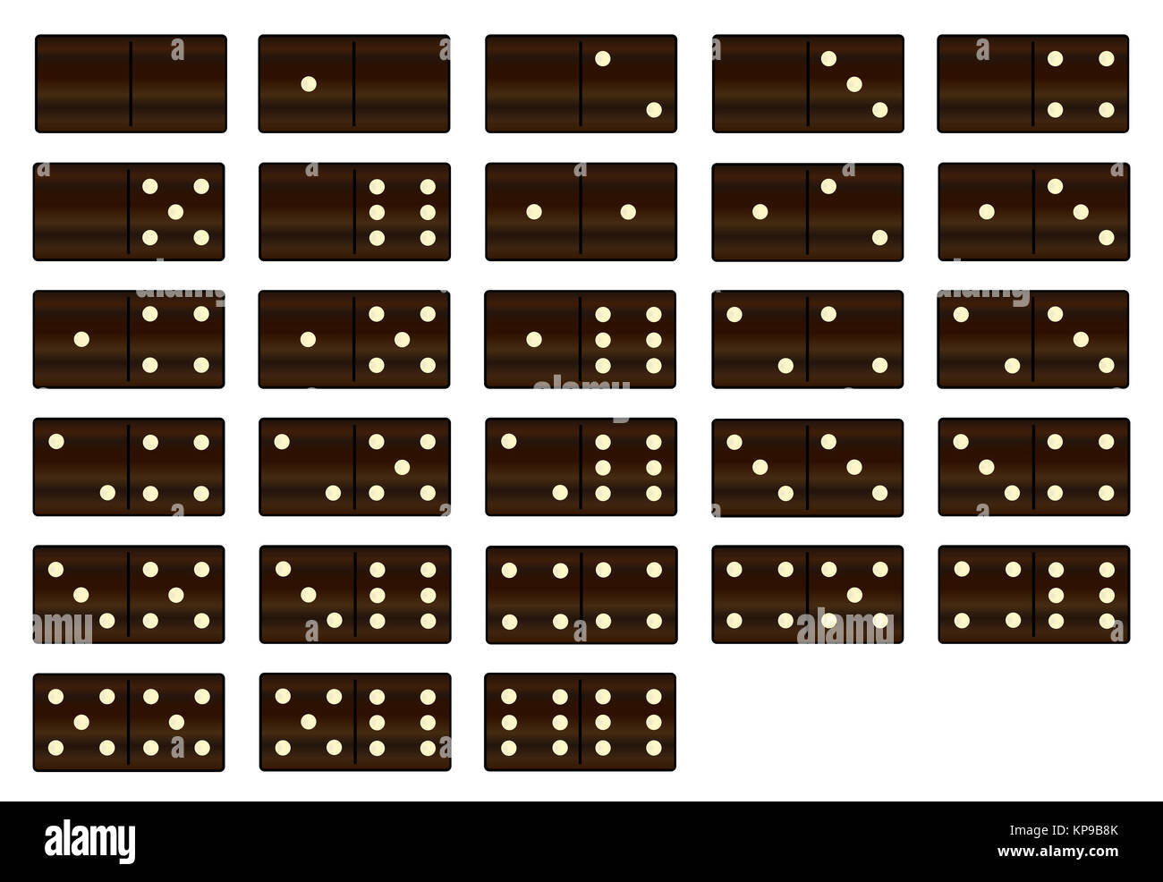 Wooden Dominoes Set Stock Photo - Alamy