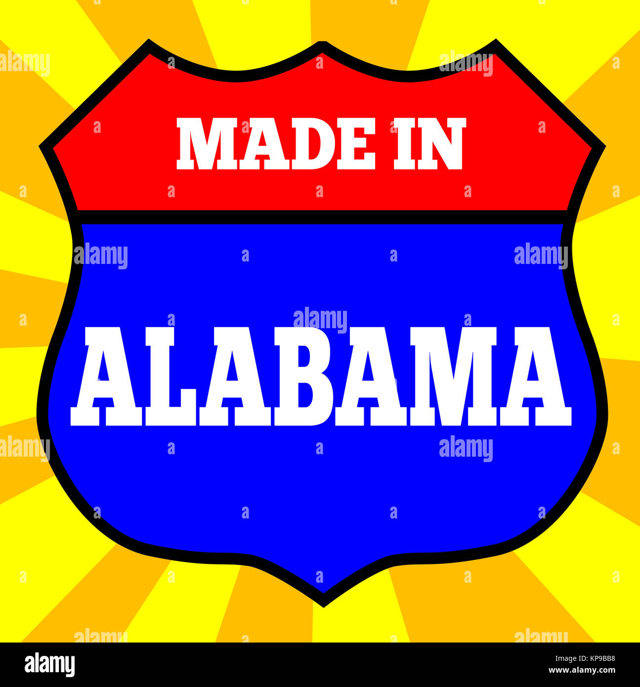 Made In Alabama Shield Stock Photo - Alamy