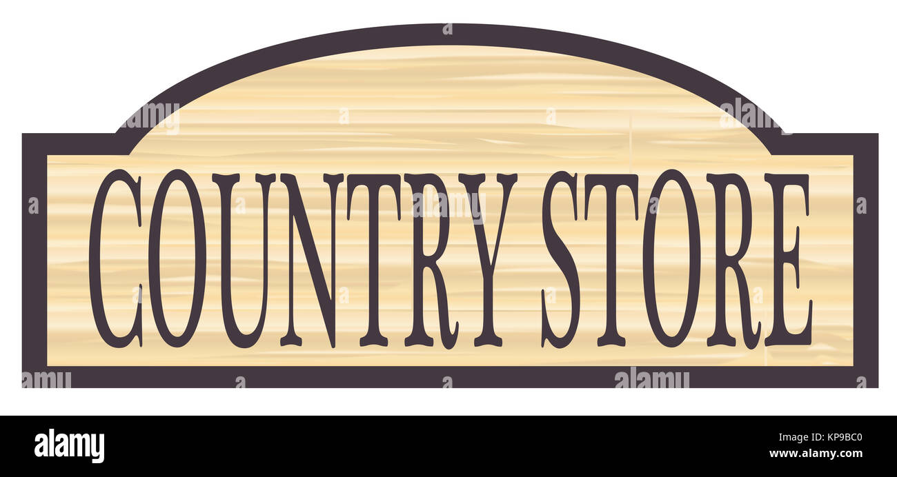 Wooden country store sign hi-res stock photography and images - Alamy
