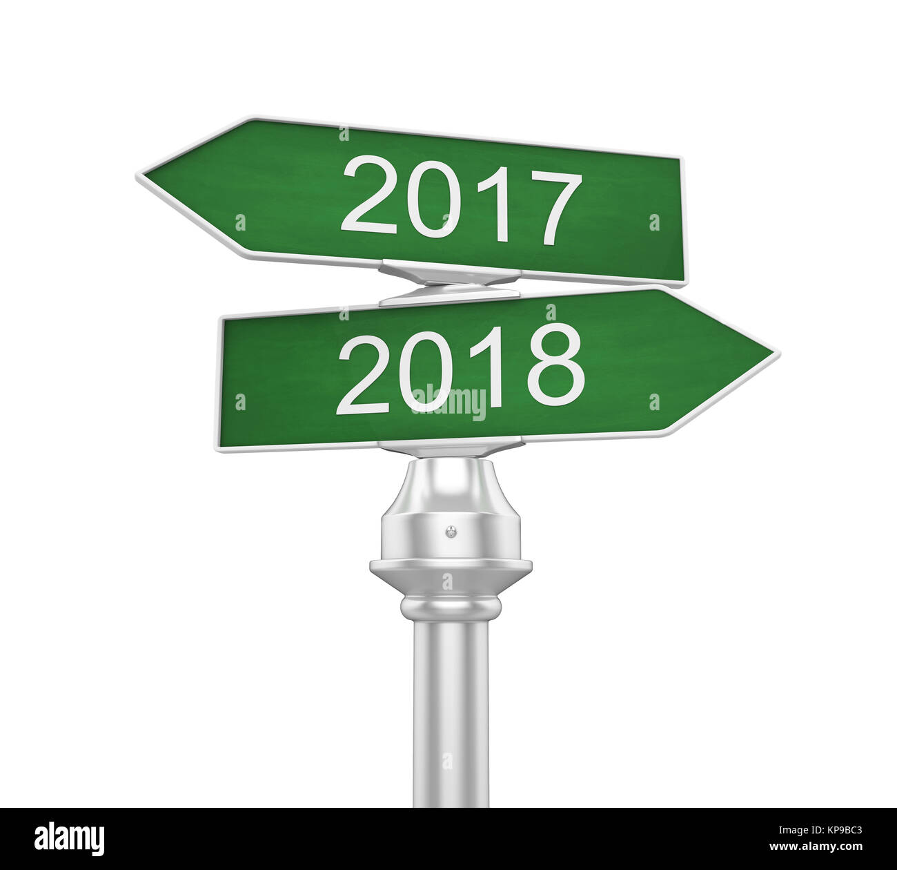 2017 2018 Street Sign Isolated Stock Photo - Alamy