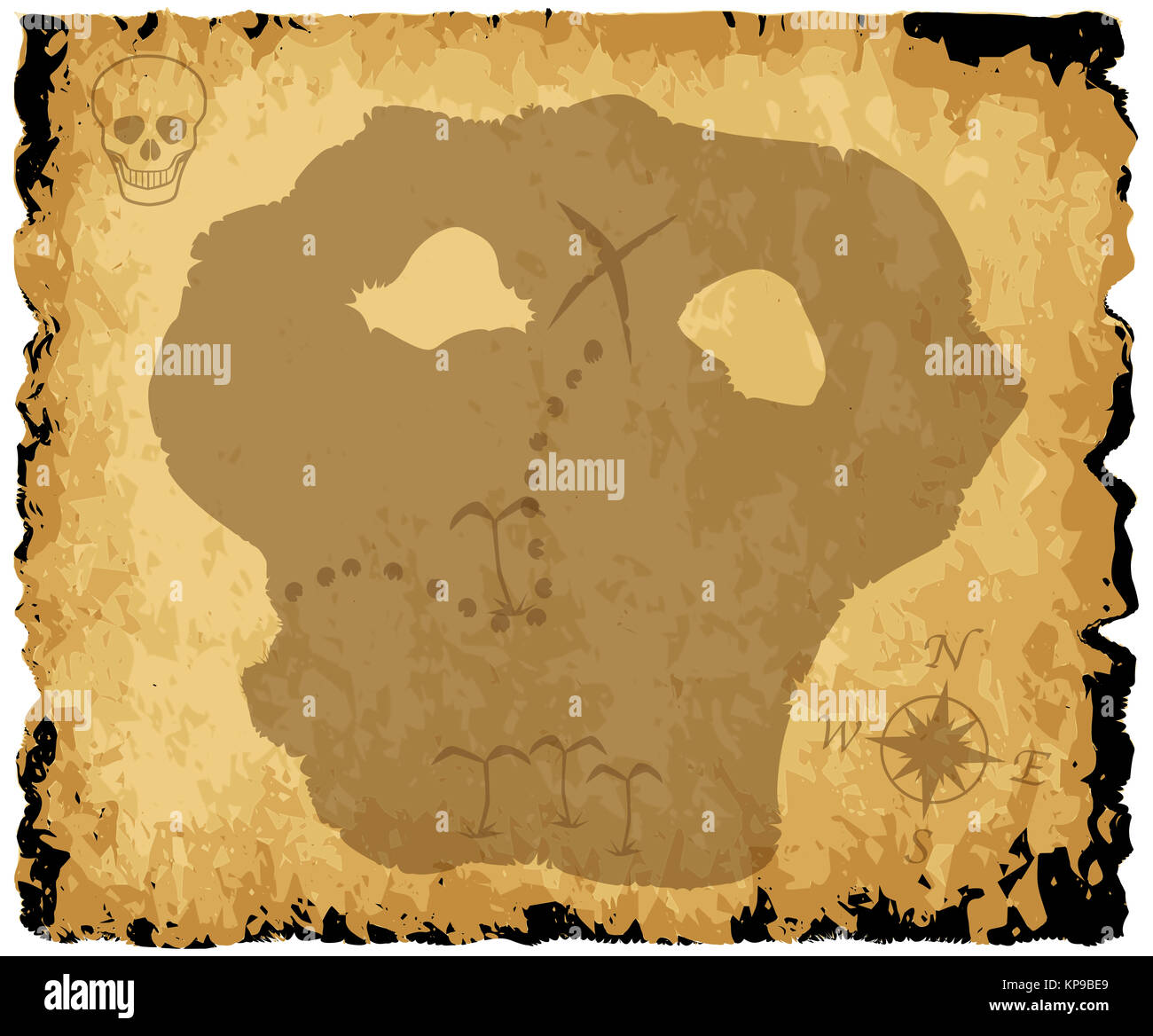 Old Pirate Treasure Map Stock Photo - Alamy