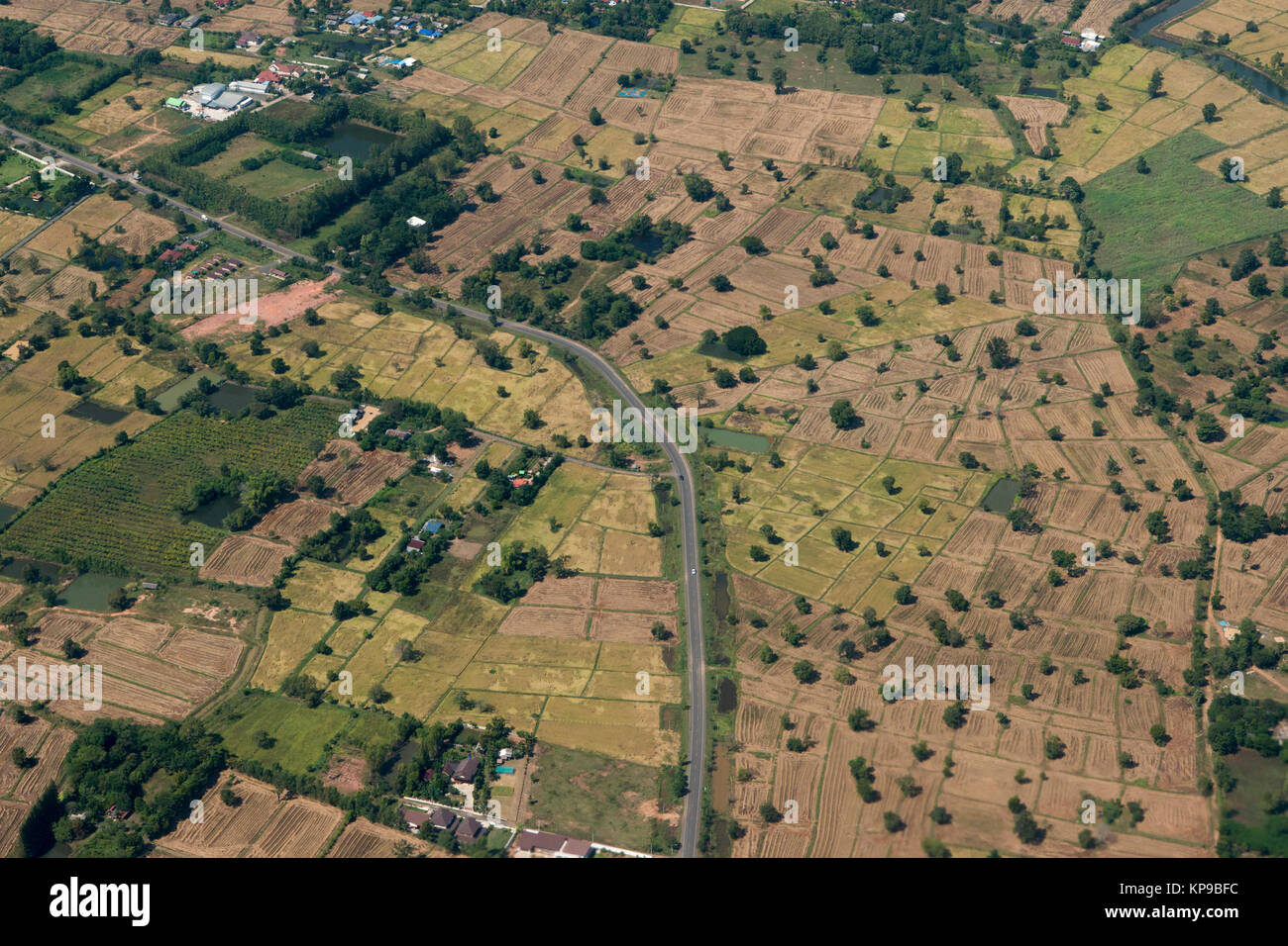 thailand isan buri ram landscape fields Stock Photo - Alamy