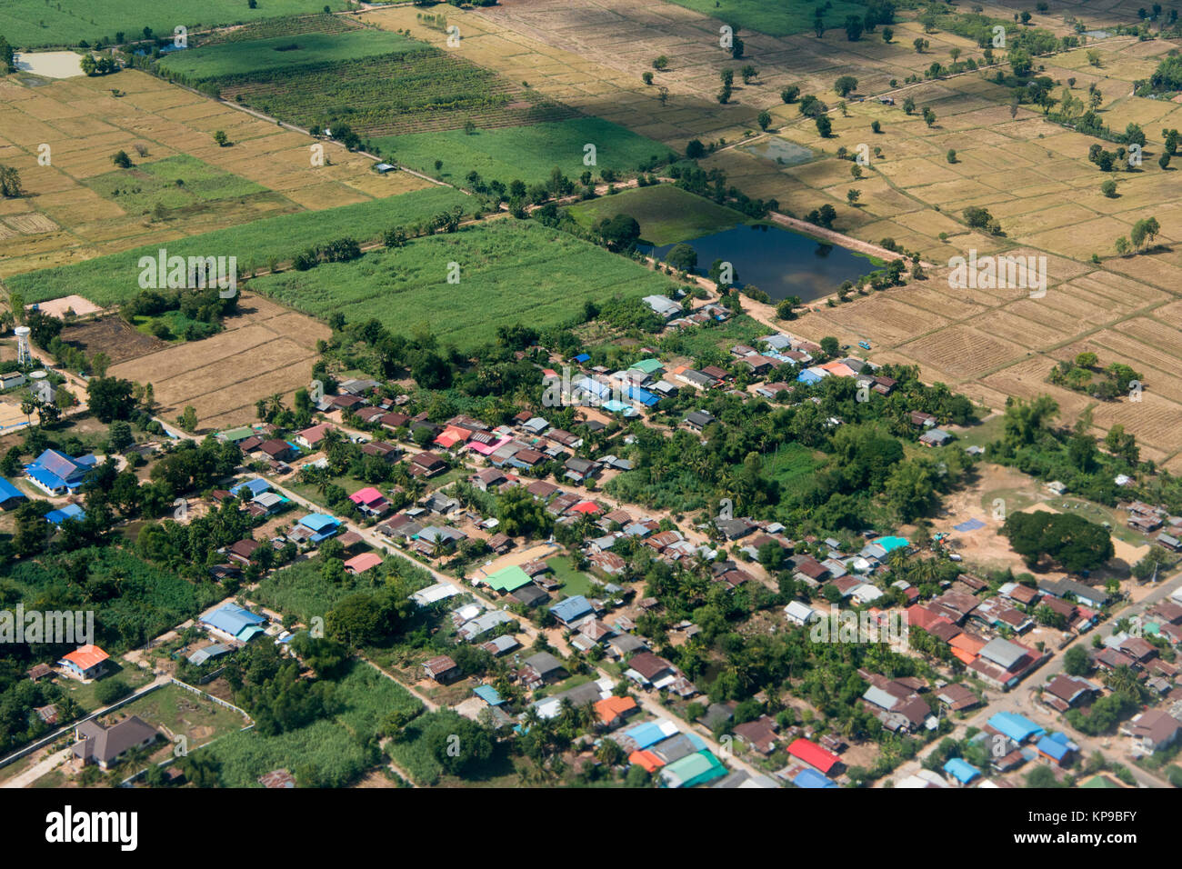 thailand isan buri ram landscape fields Stock Photo - Alamy