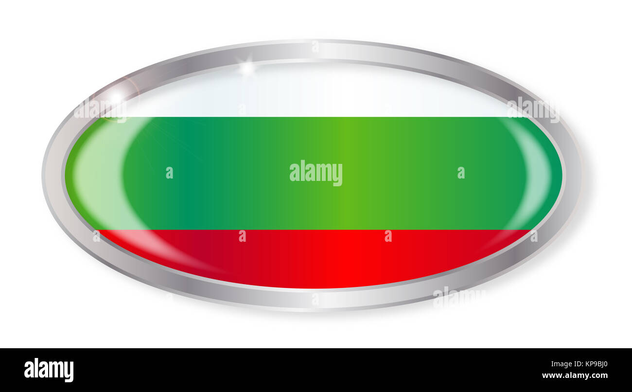 Bulgaria Flag Oval Button Stock Photo - Alamy