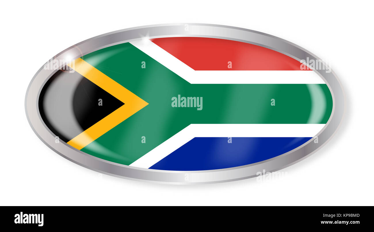 South Africa Flag Oval Button Stock Photo - Alamy