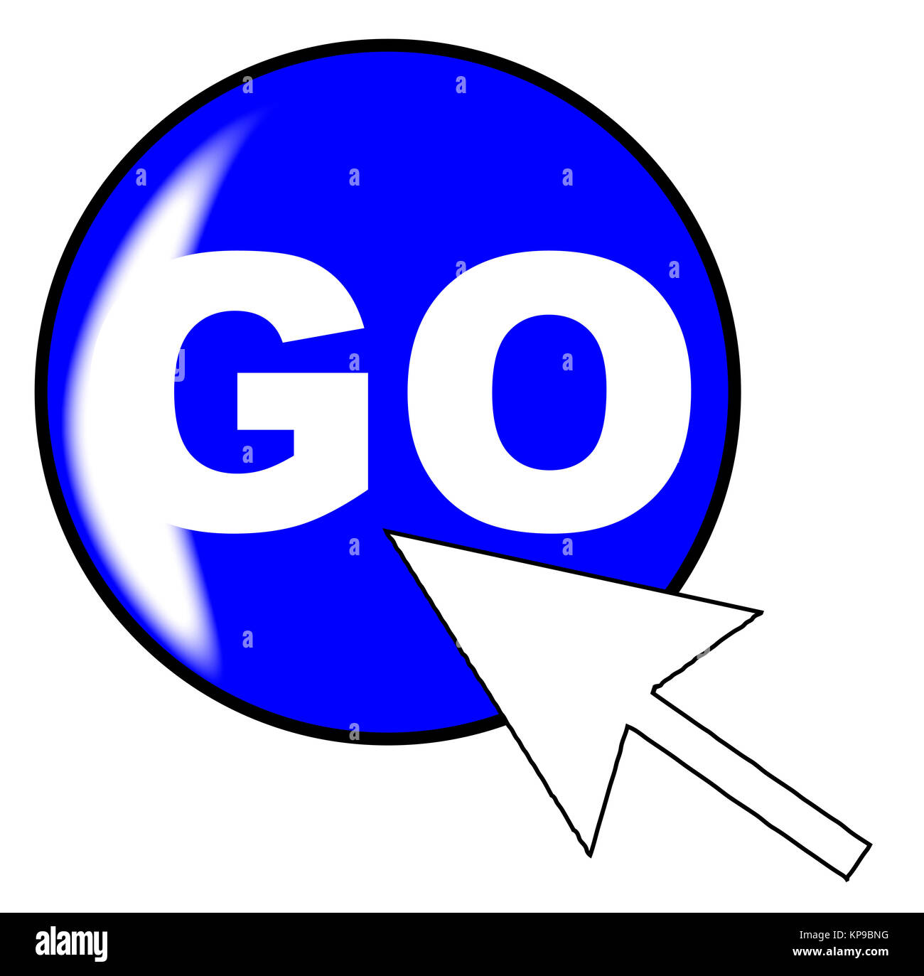 Computer Icon Go Stock Photo - Alamy