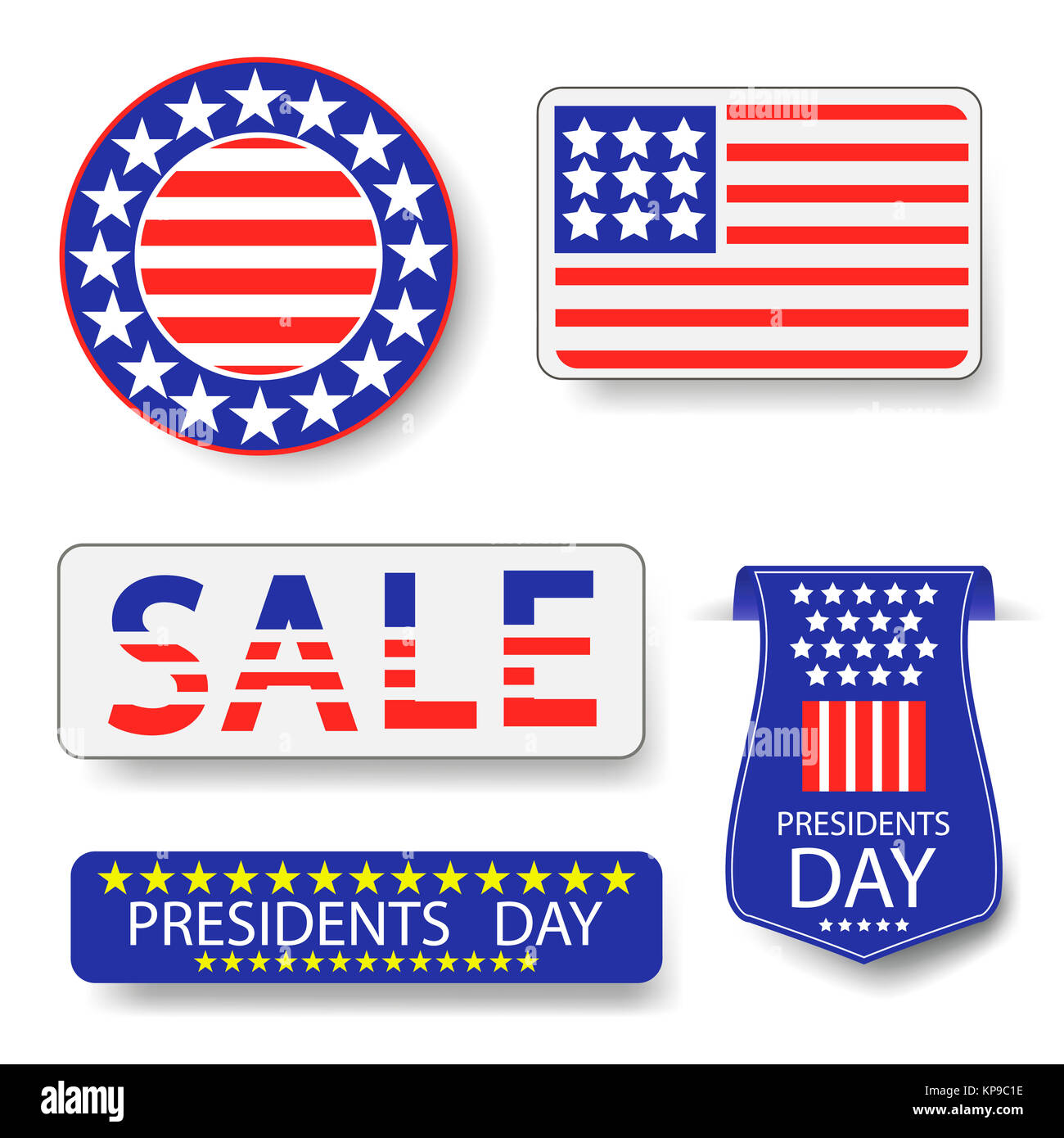 Blue red presidents day text Cut Out Stock Images & Pictures - Alamy