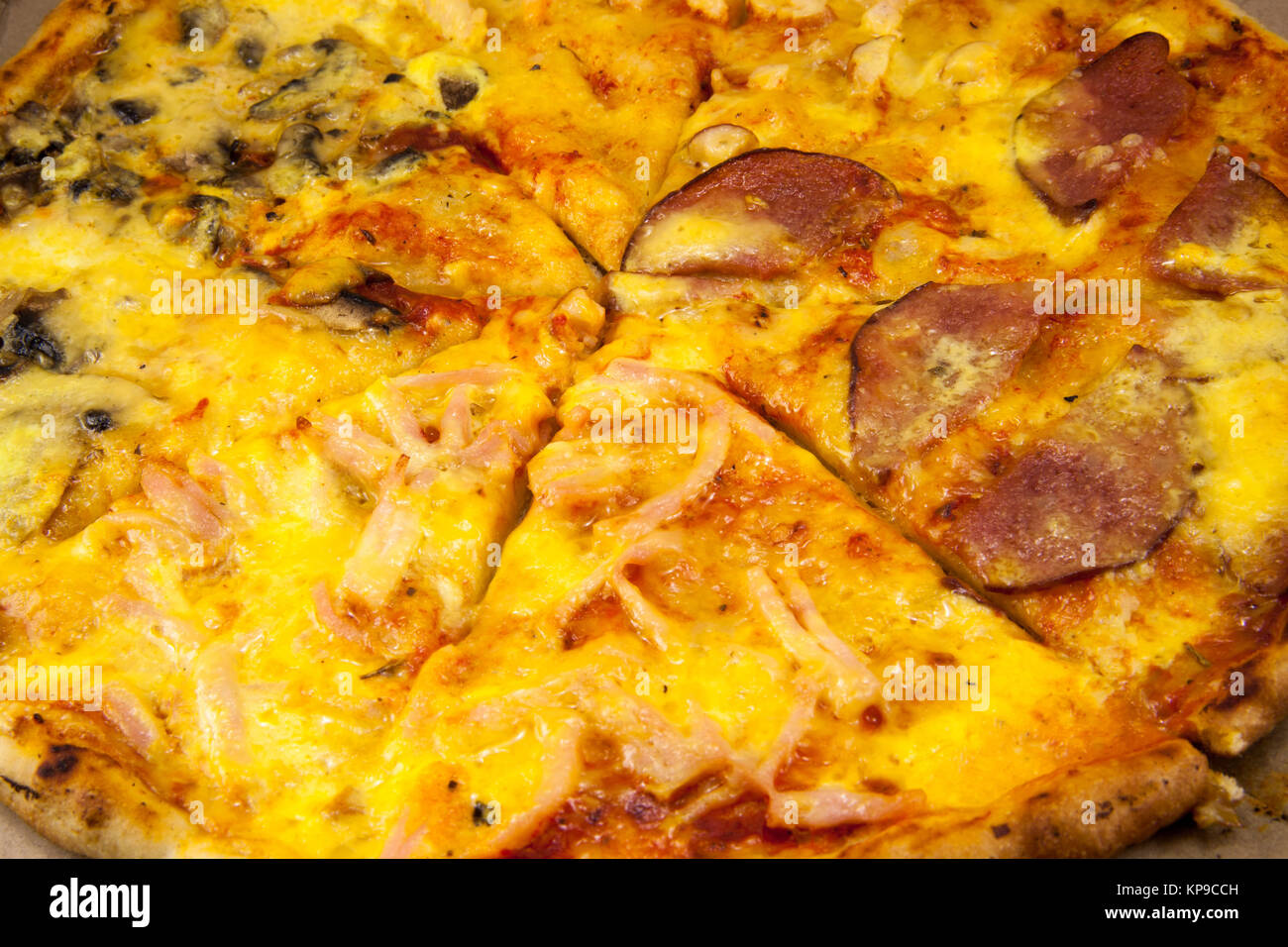 Delicious pizza in a restaurant Stock Photo - Alamy