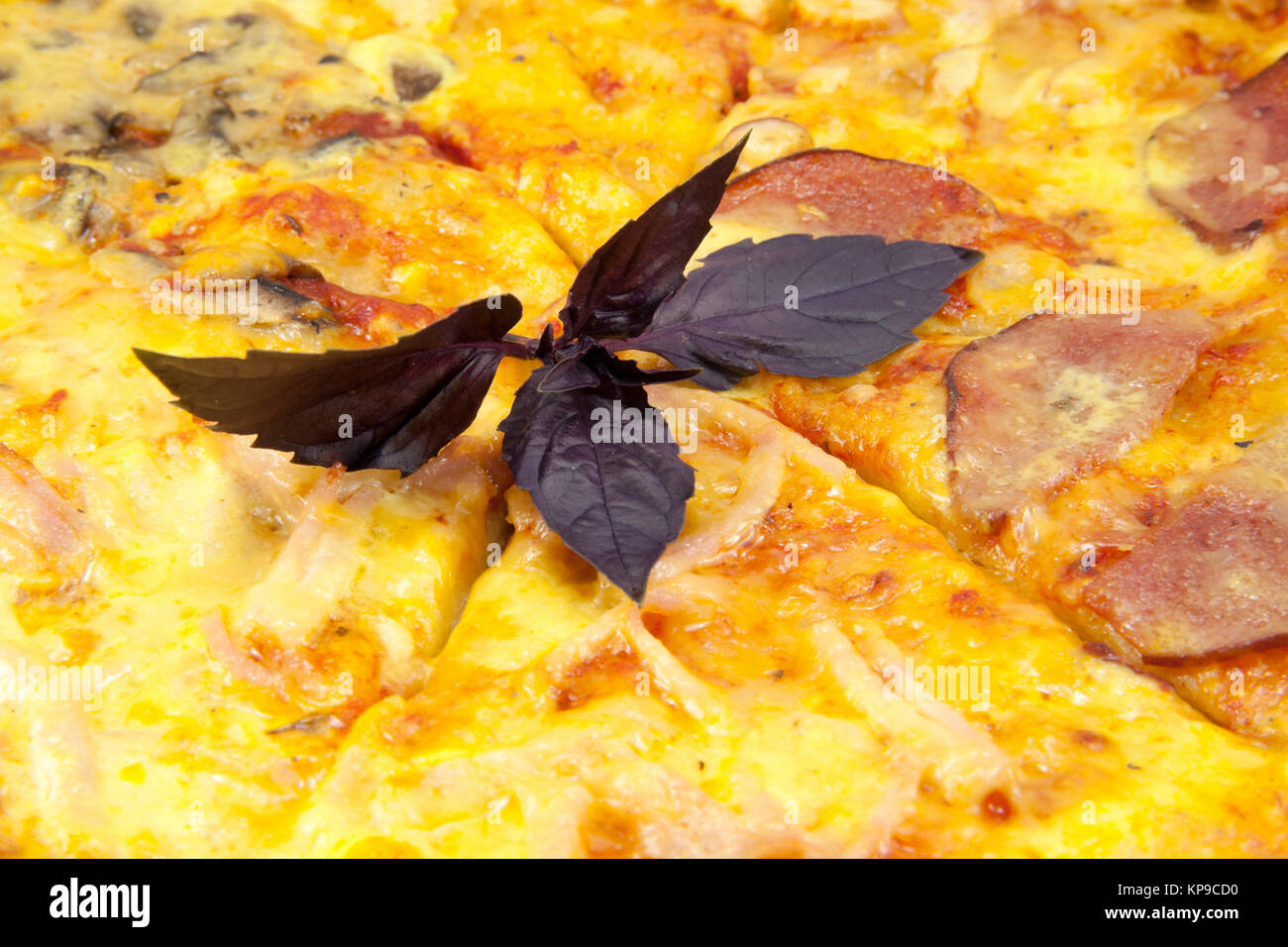 Delicious pizza in a restaurant Stock Photo - Alamy
