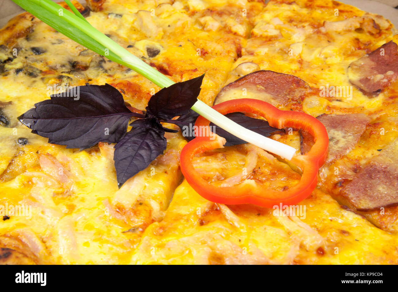 Delicious pizza in a restaurant Stock Photo - Alamy