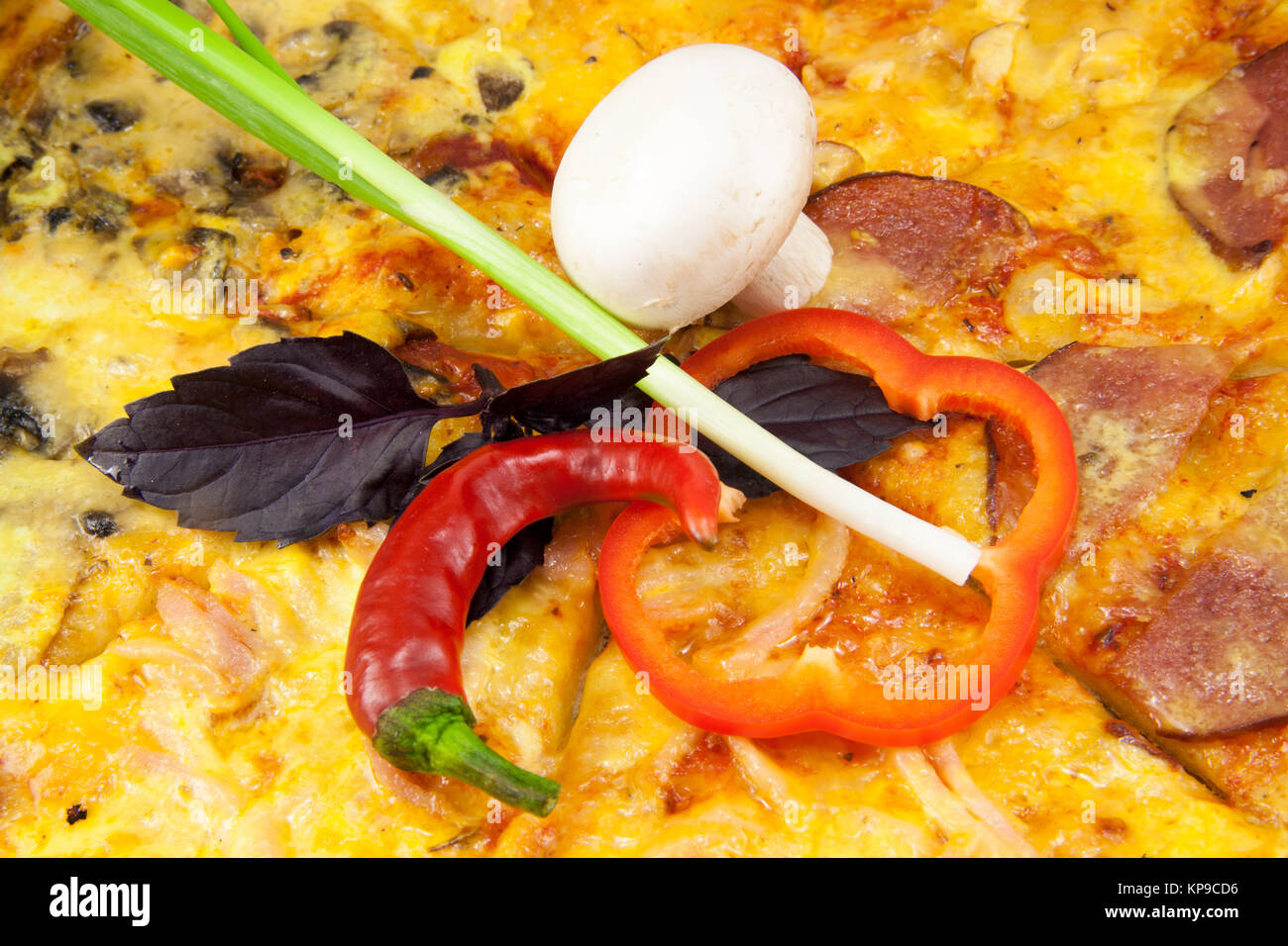 Delicious pizza in a restaurant Stock Photo - Alamy