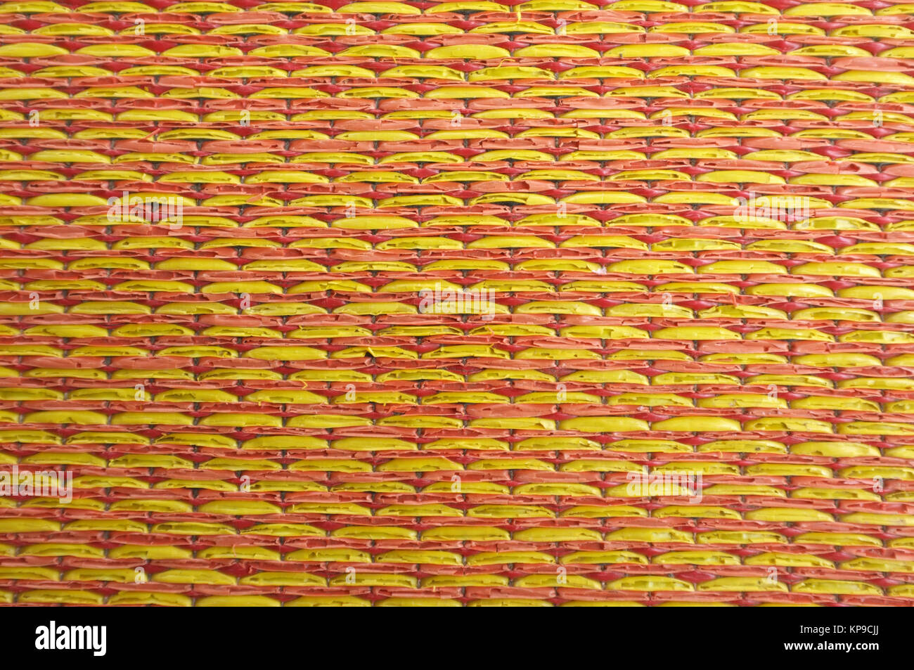 Plastic mat, Weave plastic wicker pattern Stock Photo - Alamy