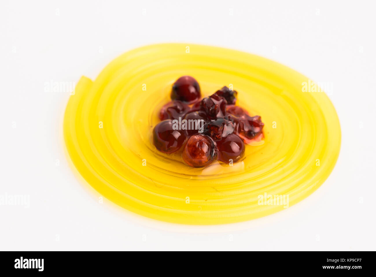 molecular fruit spaghetti with rowan in syrup Stock Photo - Alamy