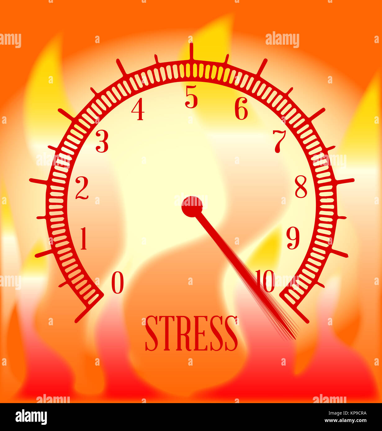 Fire Background Stress Meter Stock Photo - Alamy