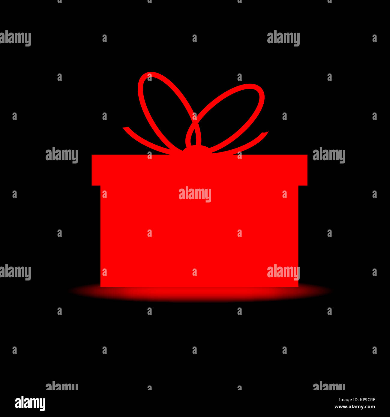 Present In A Red Box Stock Photo - Alamy