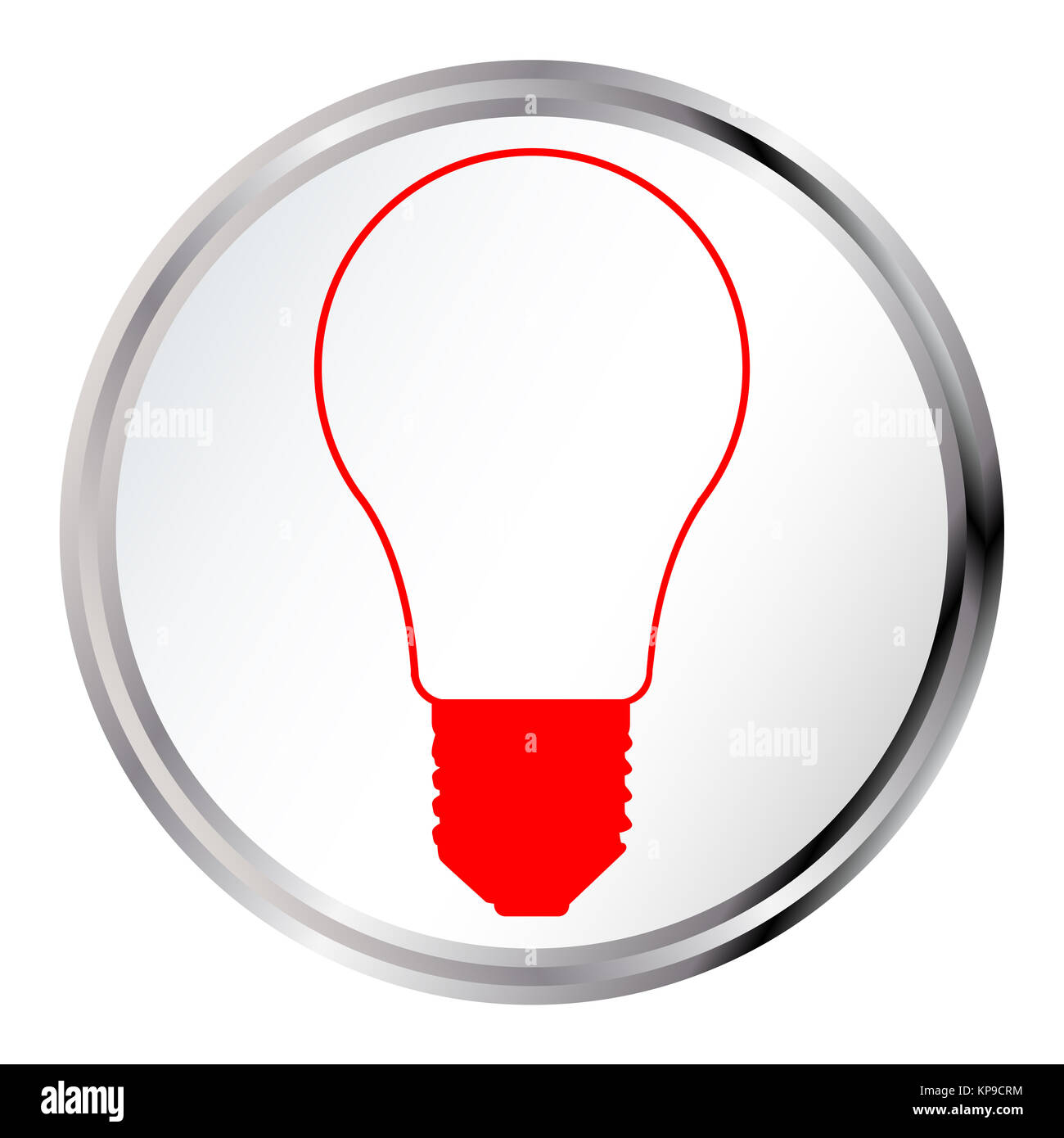 Light Bulb Button Stock Photo - Alamy