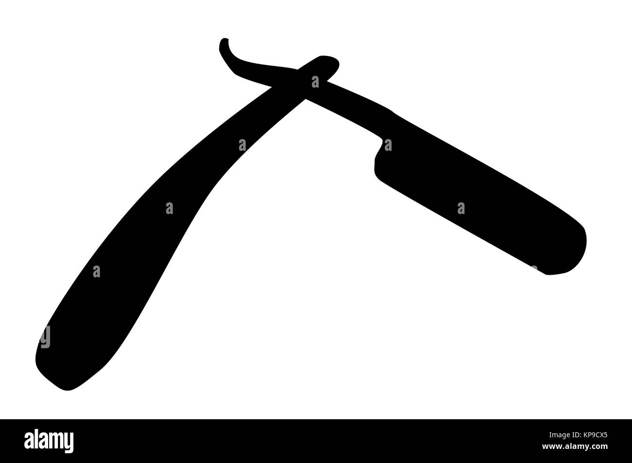 Cut Throat Razor Silhouette Stock Photo - Alamy