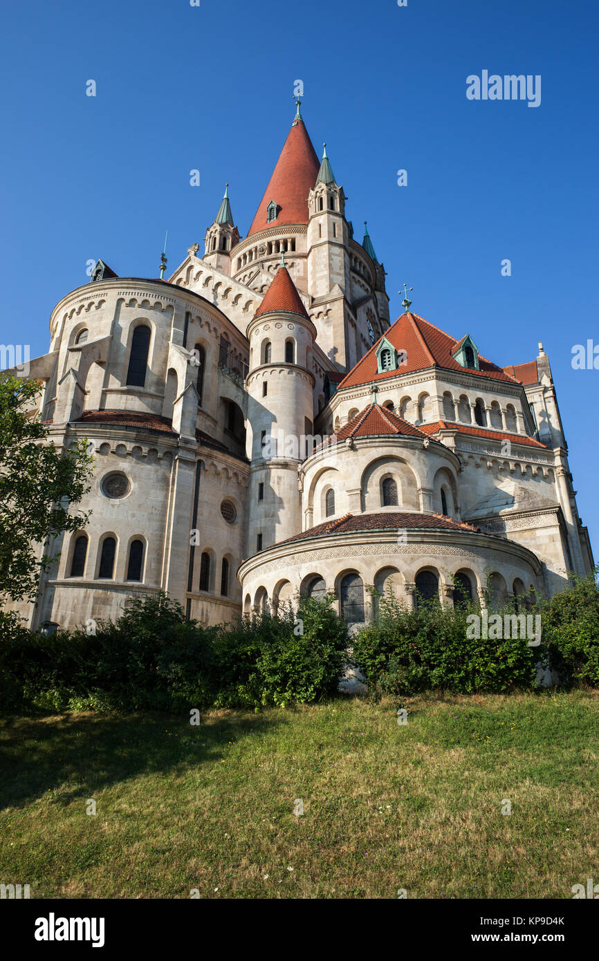 Austria, Vienna, Saint Francis of Assisi Church from 1910, Rhenish ...