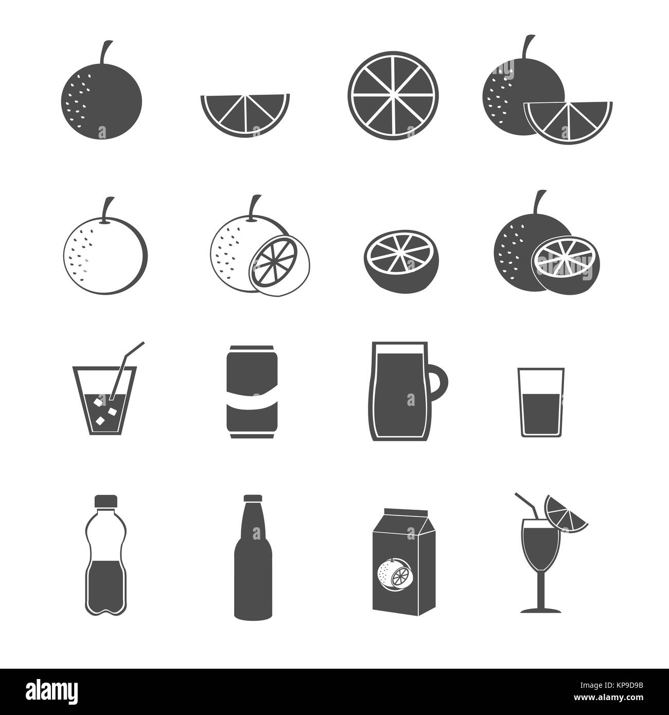 Lemon juice icon Black and White Stock Photos & Images - Alamy