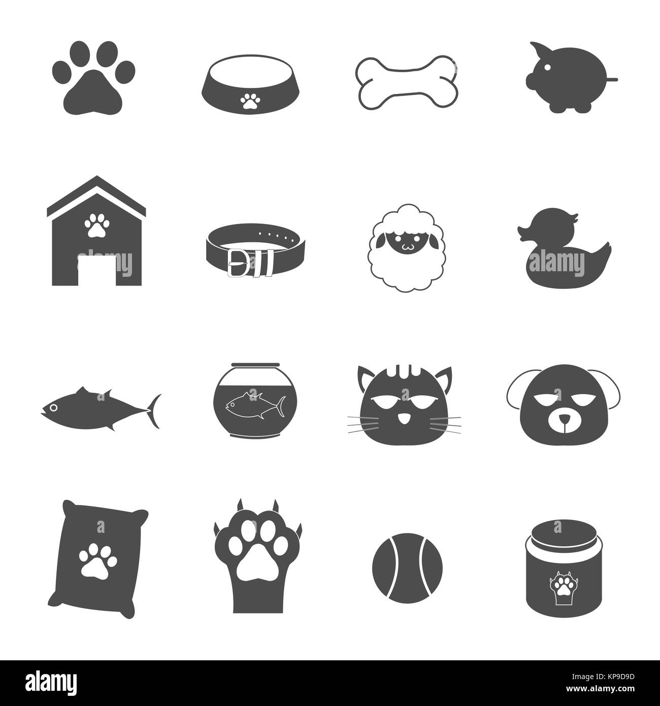 pet icons set vector Stock Photo - Alamy