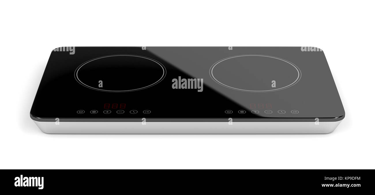 Double ceramic cooktop Stock Photo - Alamy