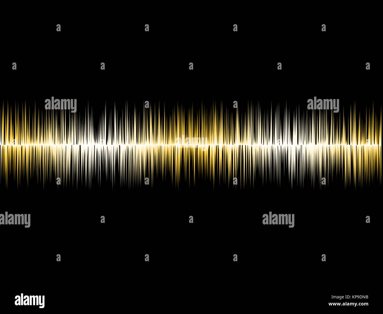 Gold Silver Soundwave with Black Background Stock Photo - Alamy