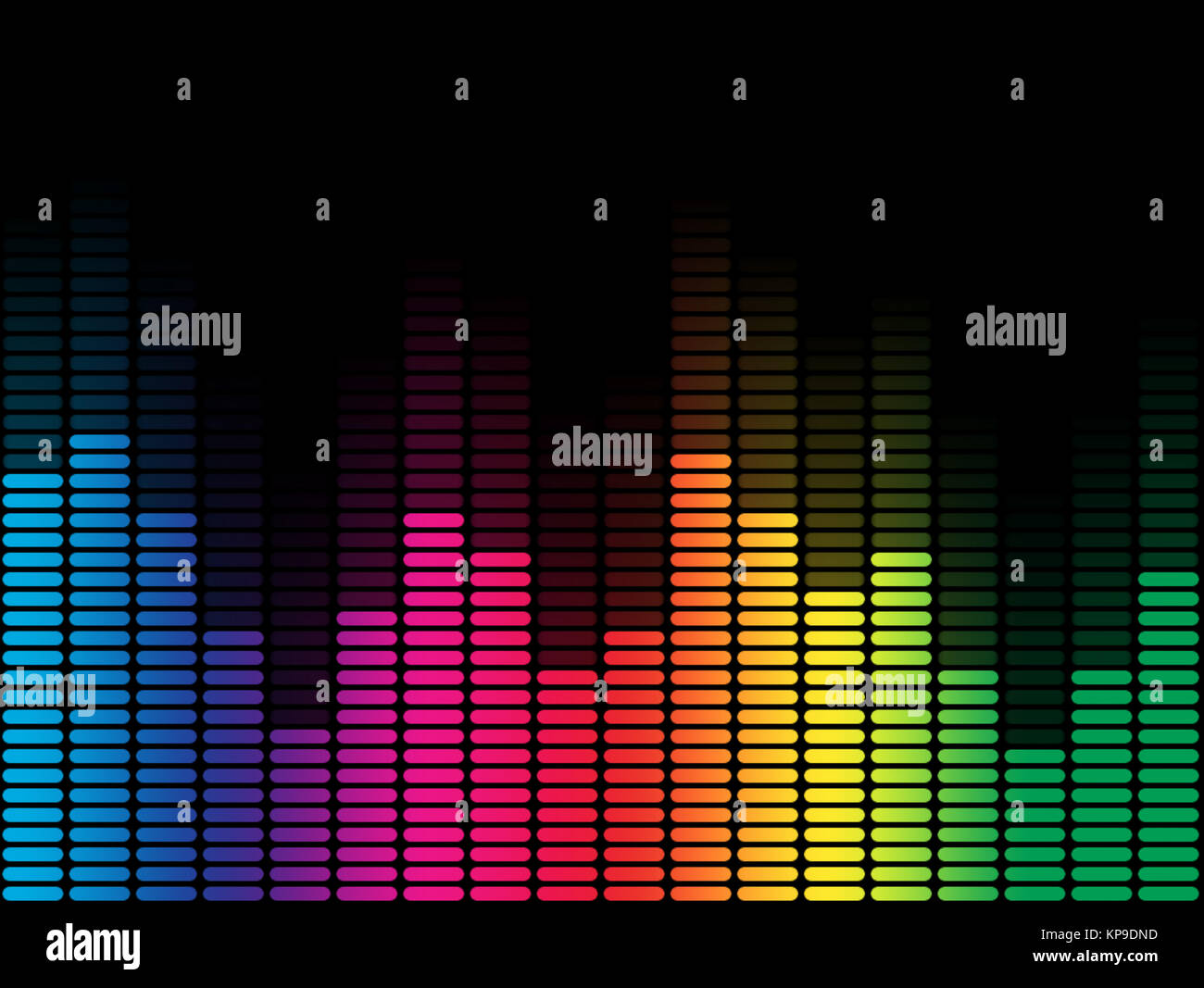 Rainbow Equalizer with Black Background Stock Photo - Alamy