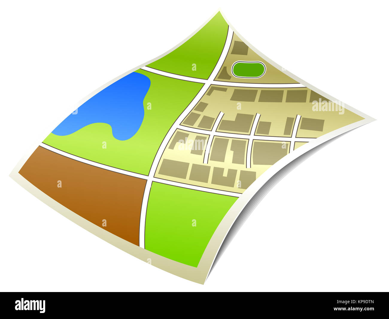 Paper map icon Stock Photo - Alamy