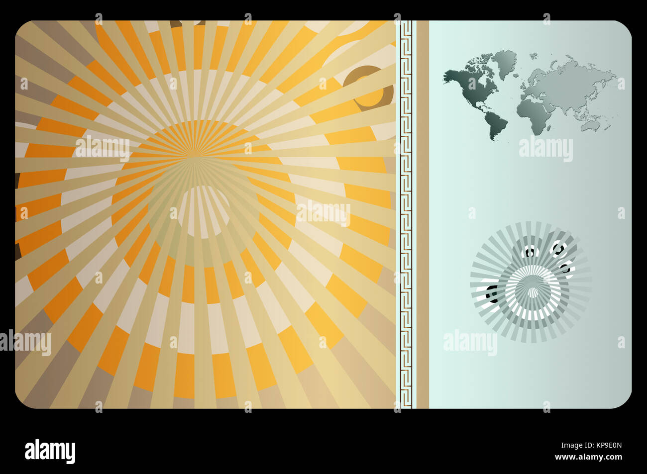 Abstract background with world map for the design of business card ...