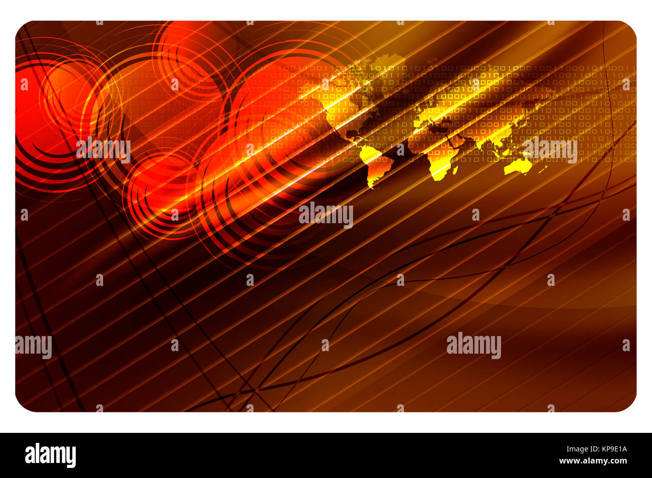 Futuristic background with abstract elements and world map for the ...