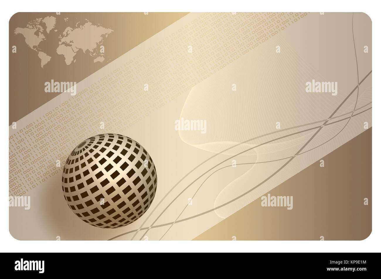 Futuristic background with abstract elements and world map for the ...