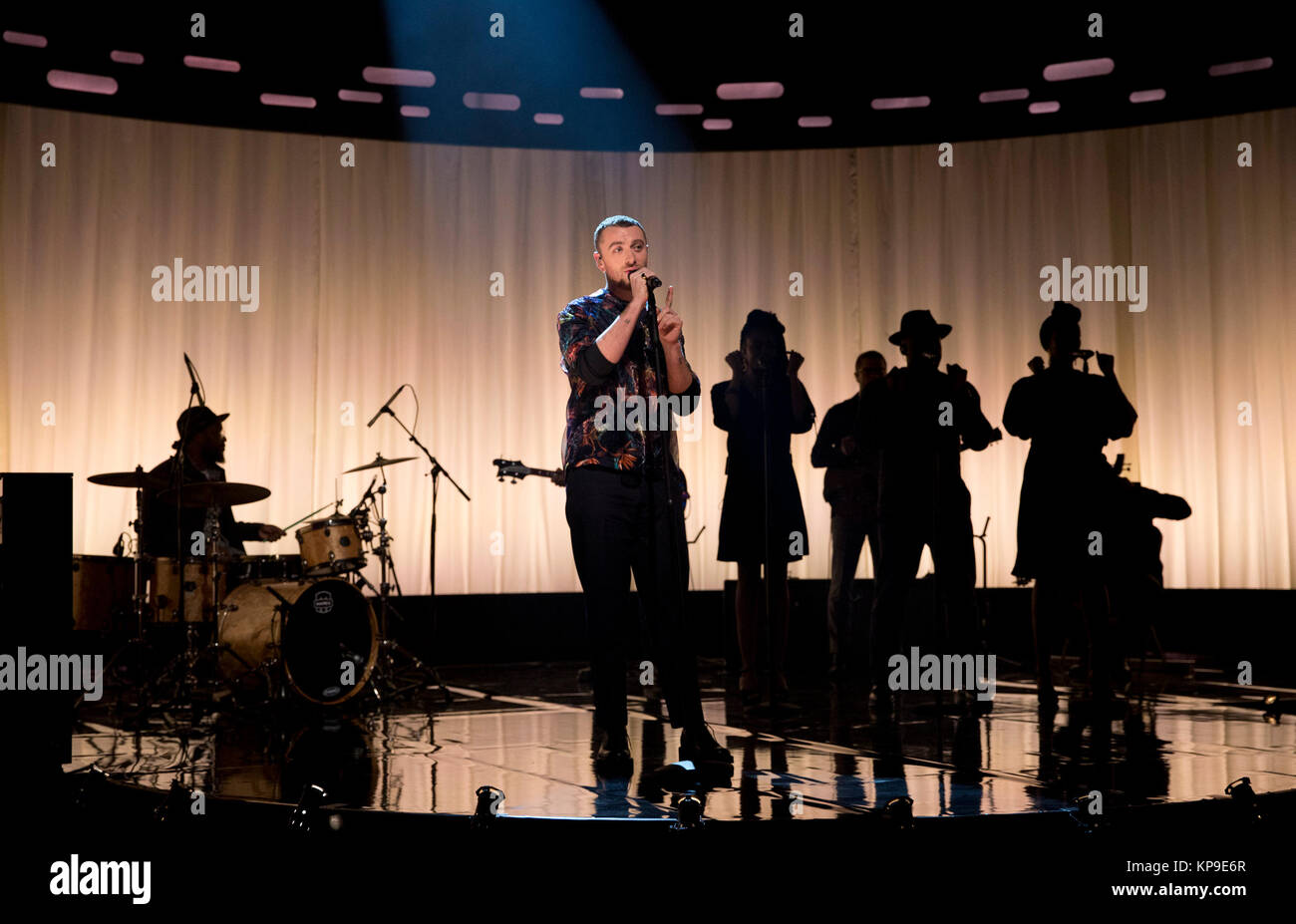 Sam Smith performing during the filming of the Graham Norton Show at ...