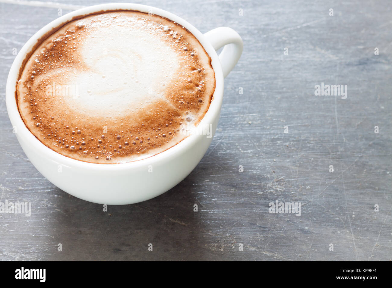 Coffee cup on grey background Stock Photo - Alamy