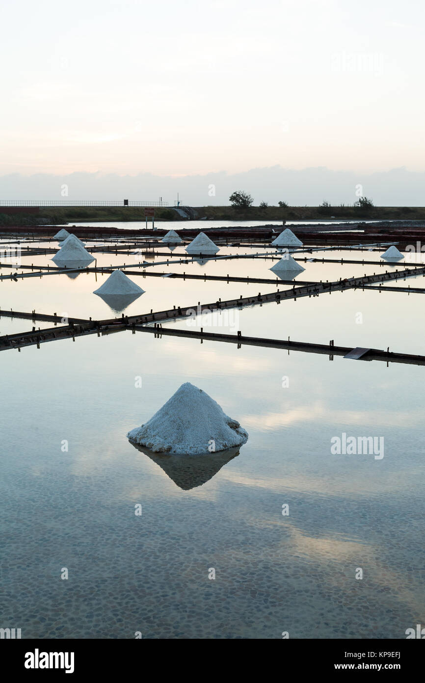 Sea salt in salt farm Stock Photo - Alamy