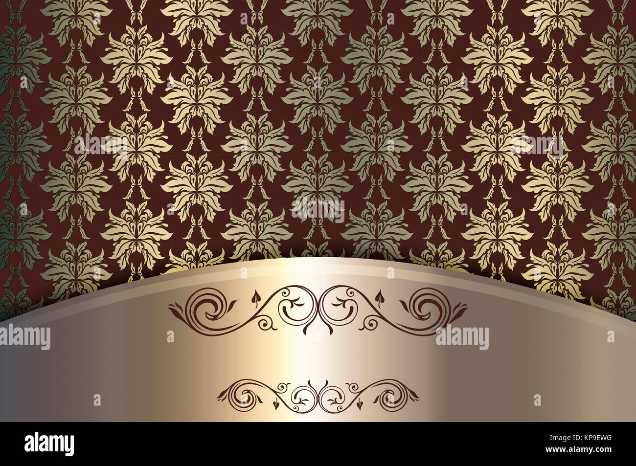 Decorative background with decorative ornament and copy space for text ...