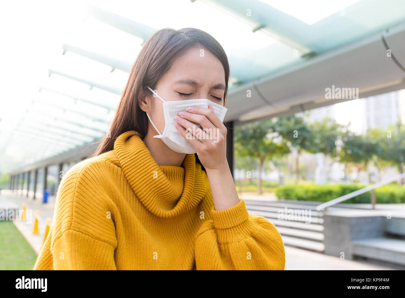 Woman want to vomit Stock Photo - Alamy