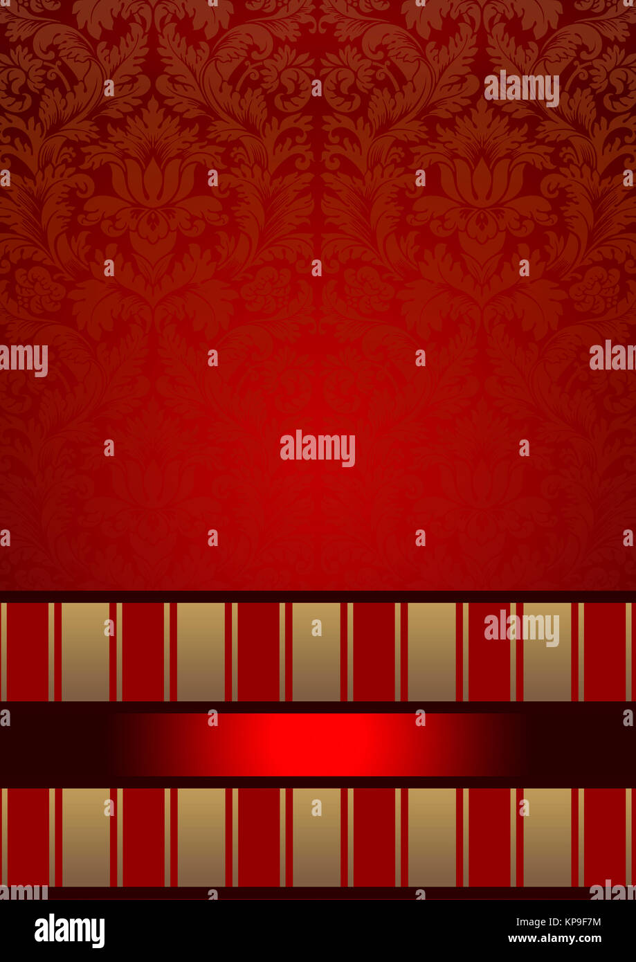 Decorative red background with floral vintage ornament Stock Photo - Alamy